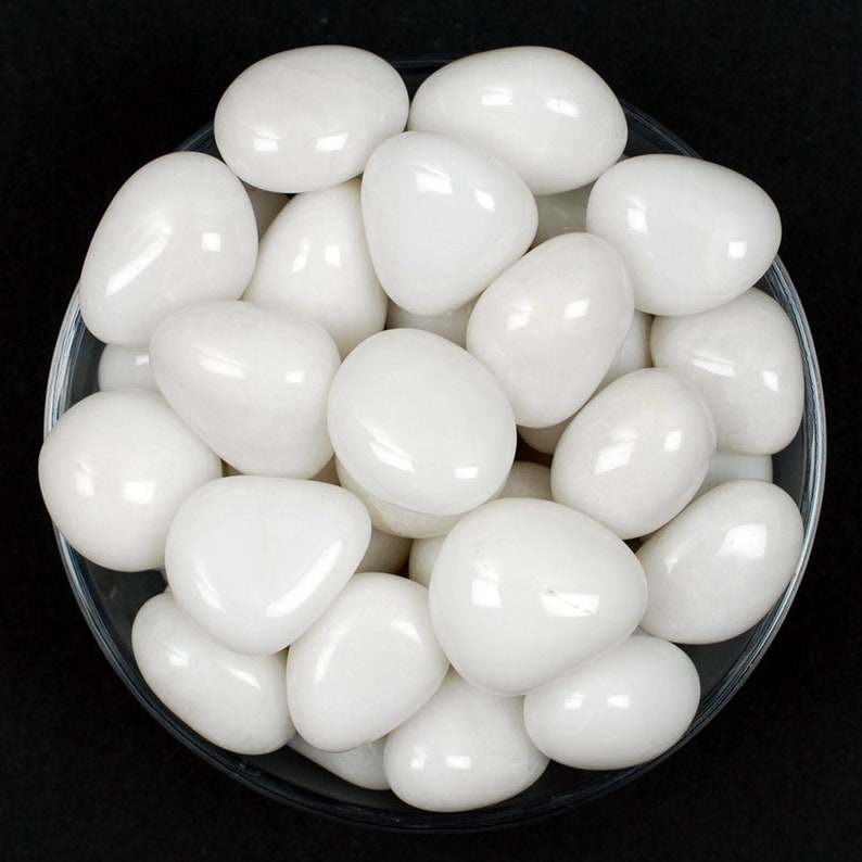Snow Quartz Tumbled Stone White Quartz Tumbled Stones - Etsy