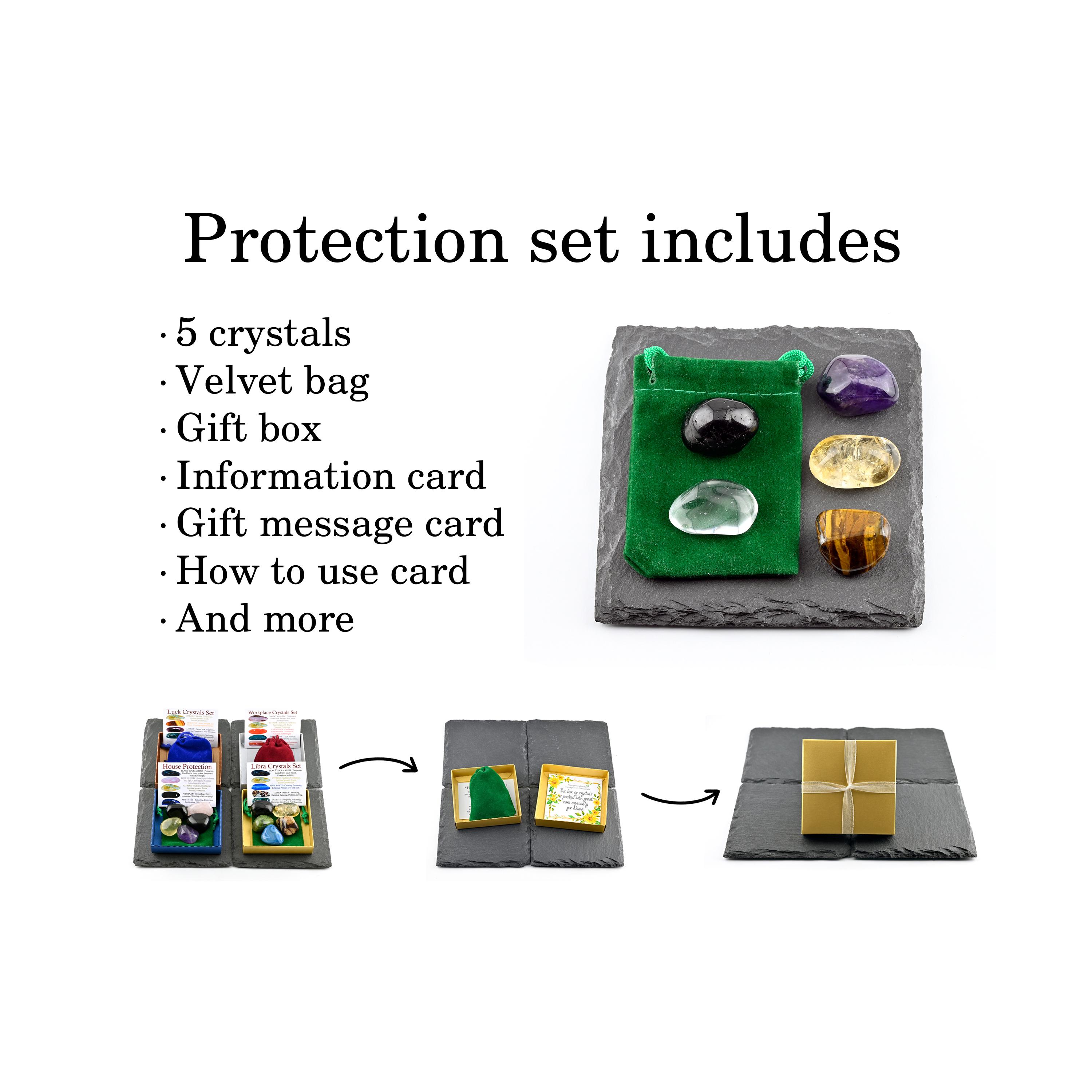 Protection Crystal Set, Protection Crystals, Crystals for Protection ...