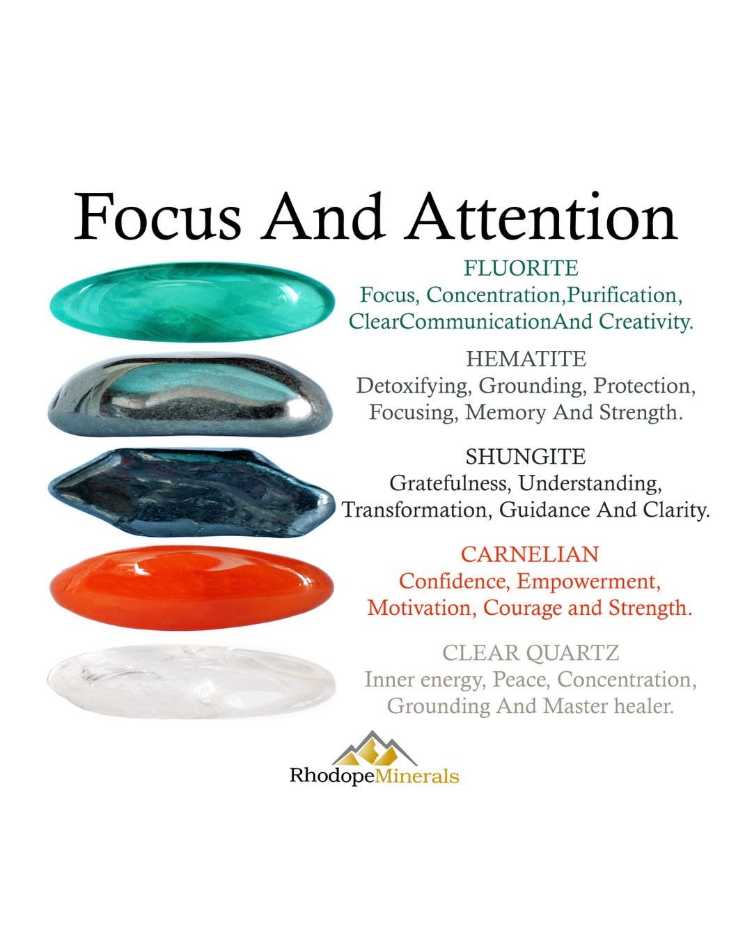 Focus and Attention Crystals Set, Focus and Attention Crystals ...