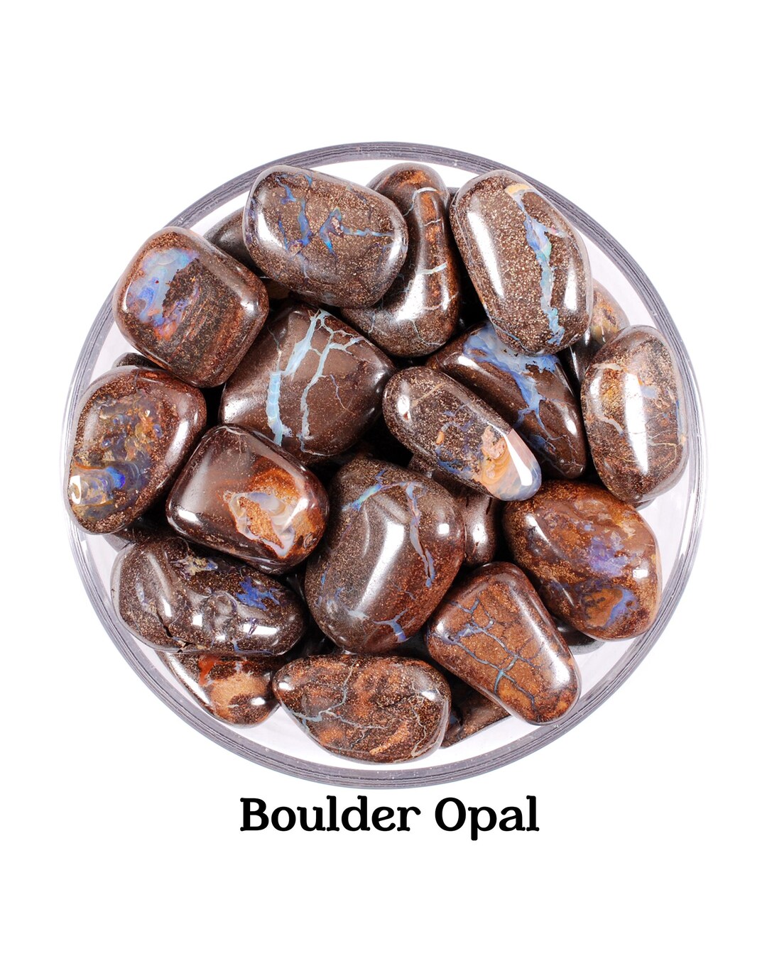 RARE! Boulder Opal Tumbled Stone, Boulder Opal, Tumbled Stones, Opal ...