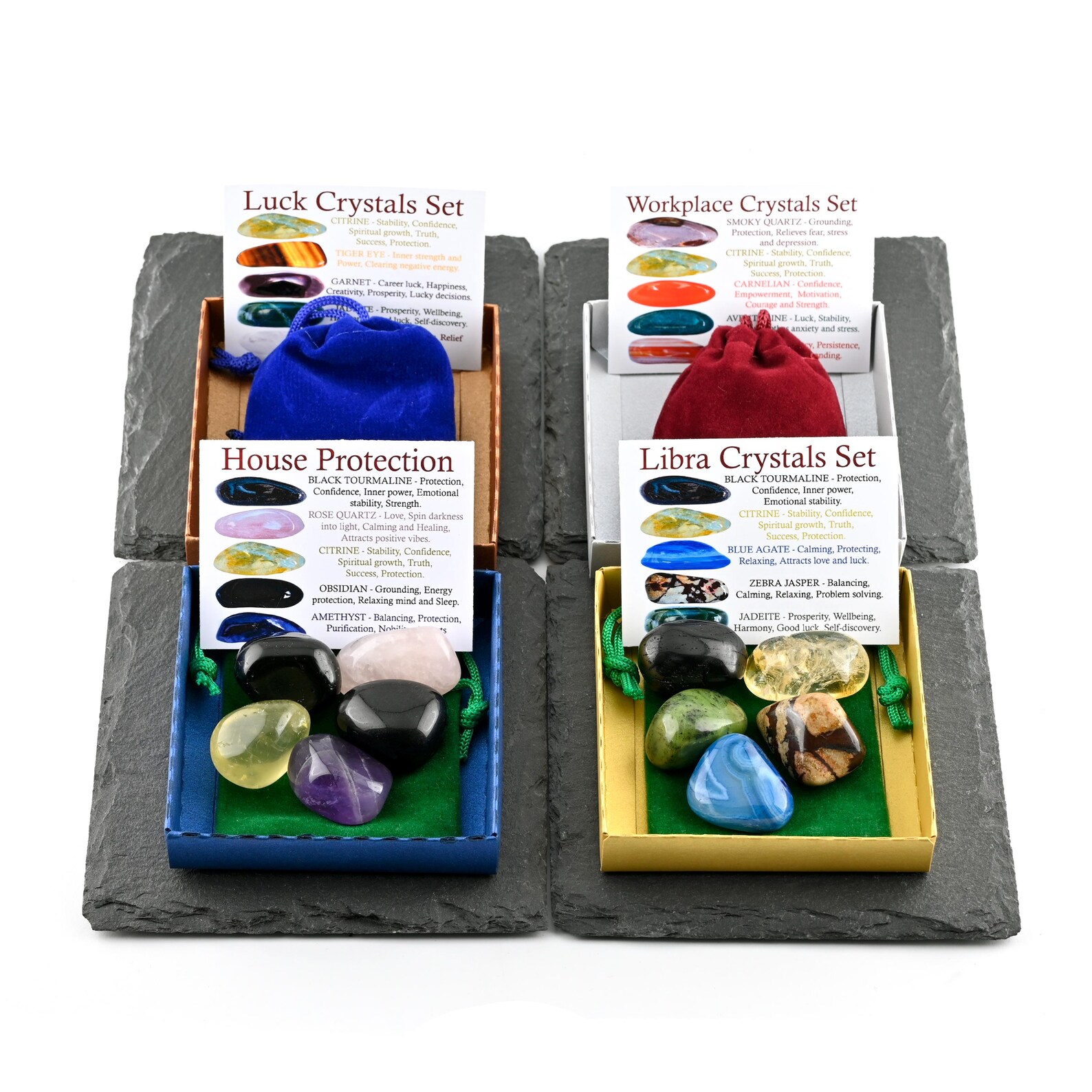 Home Protection Crystals Set, Housewarming Energy, Gift for Crystal ...