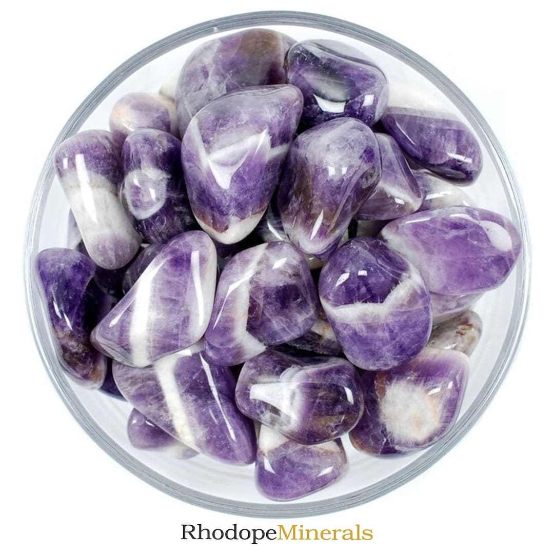 Amethyst Chevron Tumbled Stone, Amethyst Chevron, Tumbled Stones ...