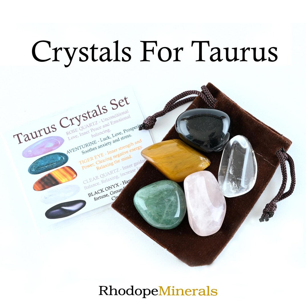 Crystals for Taurus, Taurus Crystal Set, Taurus Zodiac Set, Taurus ...