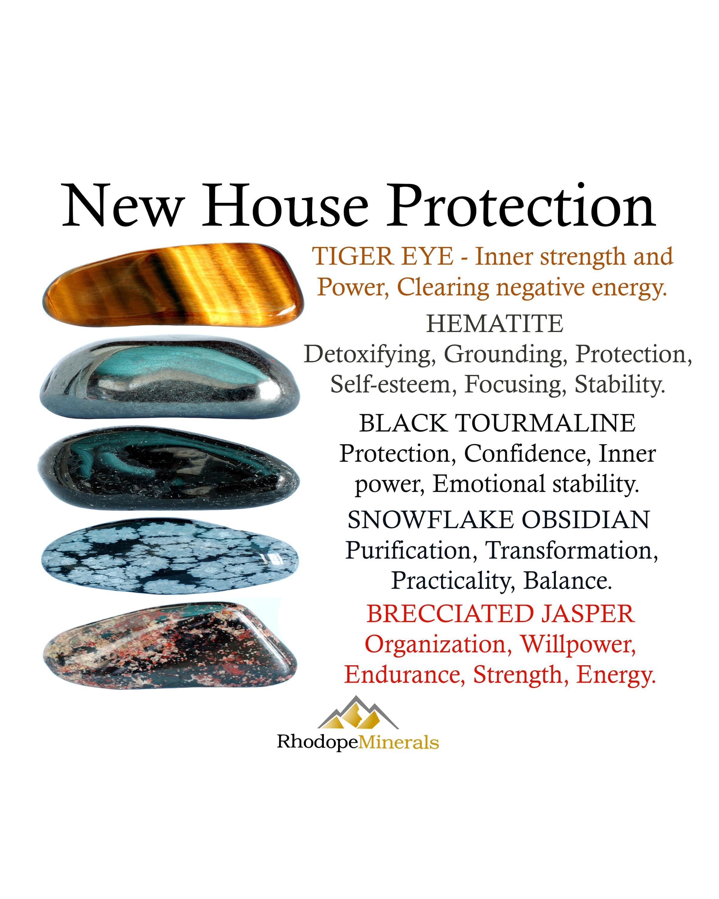 New House Protection Crystals Set, Home Energy Shield, Gift for Crystal ...