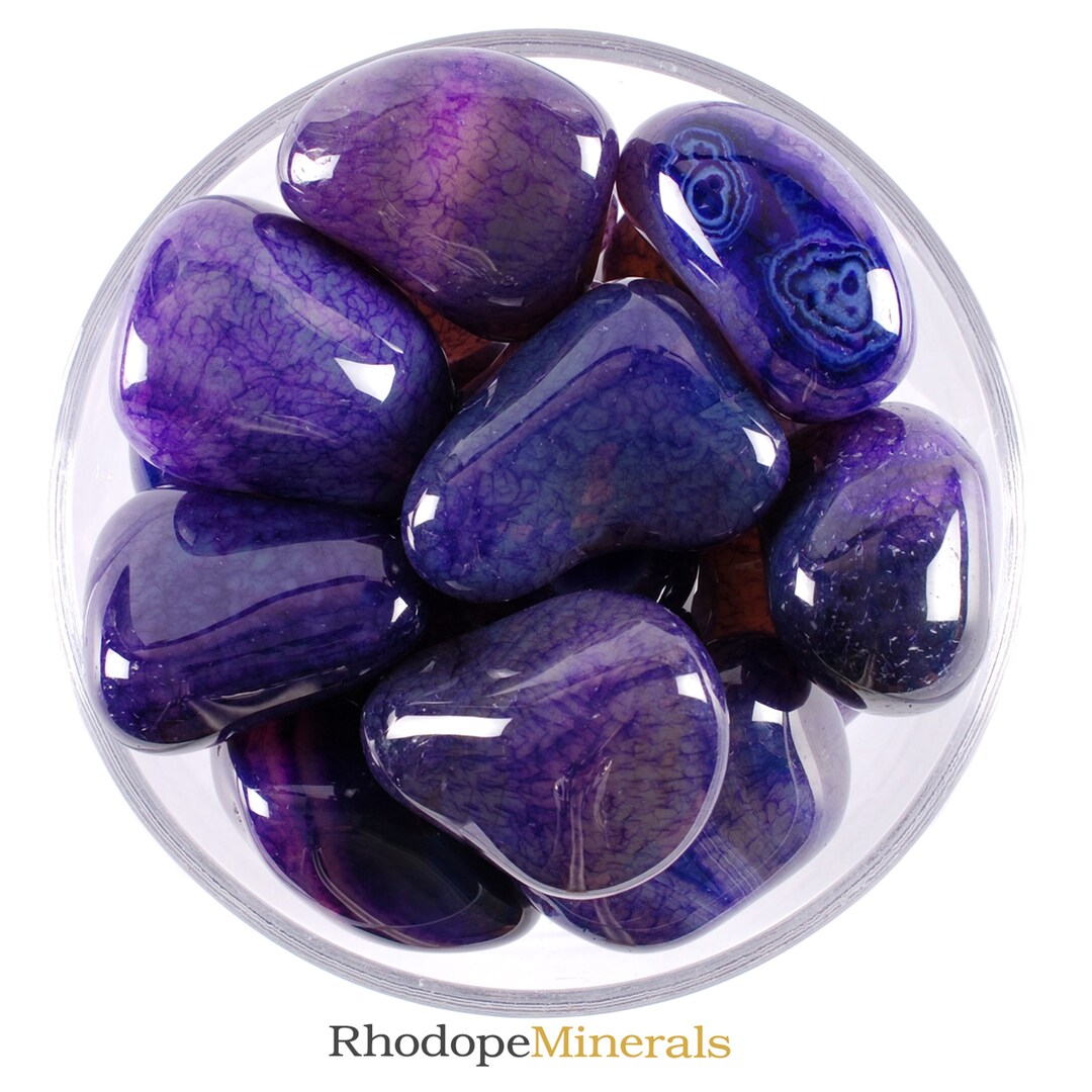 Purple Agate Tumbled Stone, Purple Agate, Tumbled Stones, Agate, Stones ...
