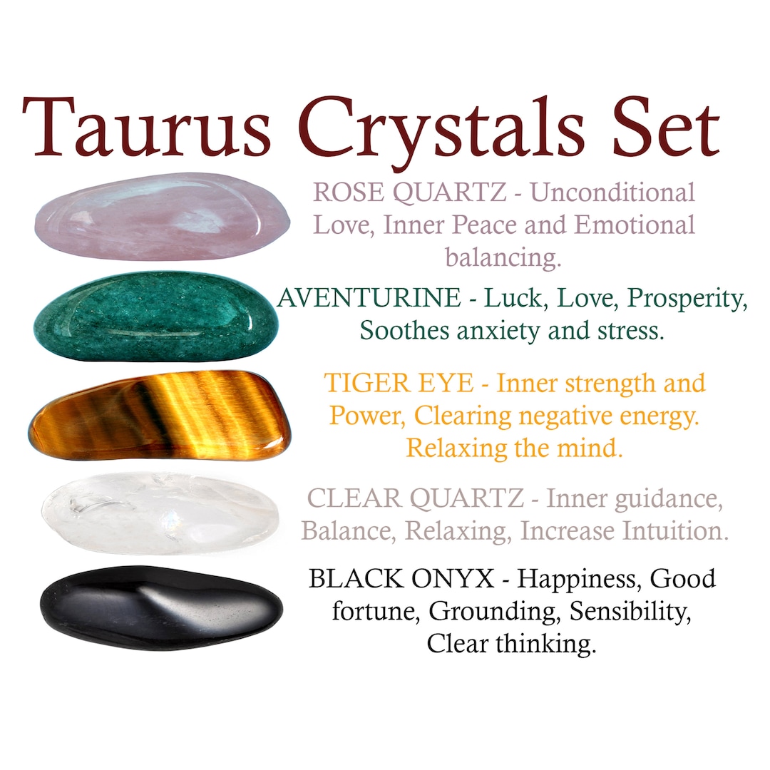 Taurus Crystals Set, Taurus Crystal Set, Crystals for Taurus, Stones ...