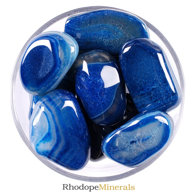 Blue Tumbled Stones - Etsy