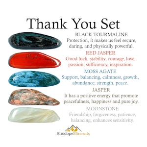 Thank You Gift Crystal Set, Appreciation Gift Box Gemstones ...