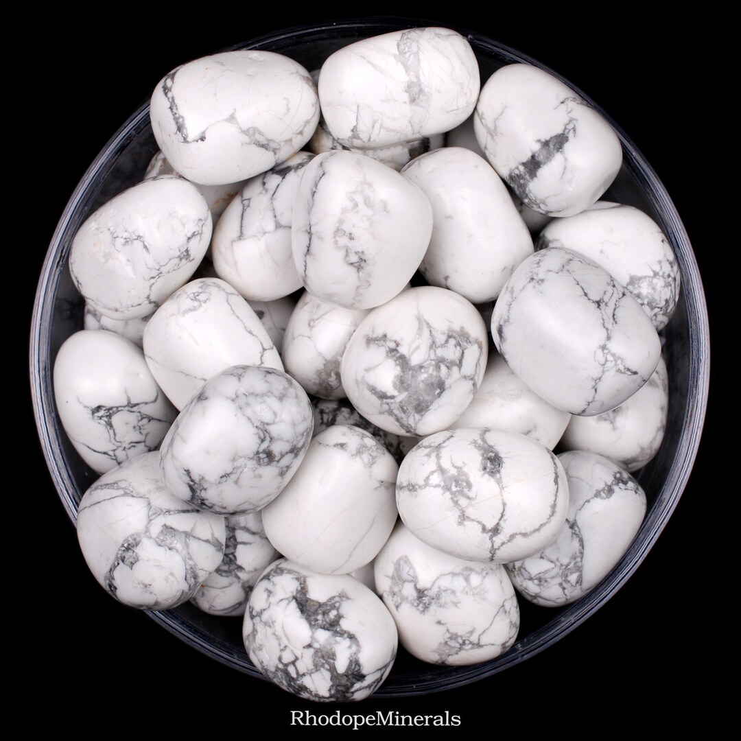 White Howlite Tumbled Stone White Howlite Tumbled Stones - Etsy