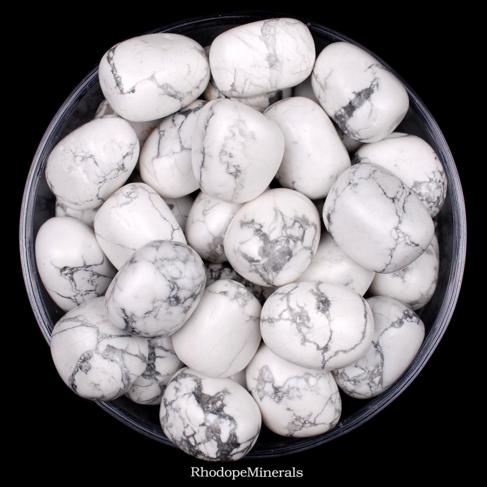 White Howlite Tumbled Stone White Howlite Tumbled Stones - Etsy
