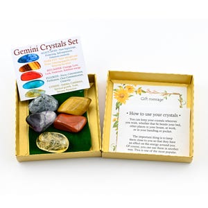 Gemini Crystals Set, Gemini Crystal Set, Crystals for Gemini, Stones ...