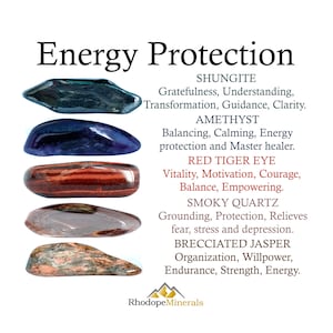 Energy Protection Crystal Set, Empath Protection Kit, Negative Energy ...