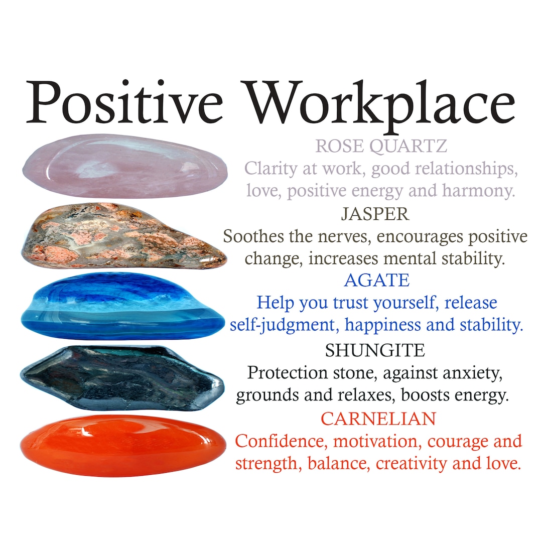 Positive Workplace Crystals Set, Positive Workplace, Rose Quartz ...
