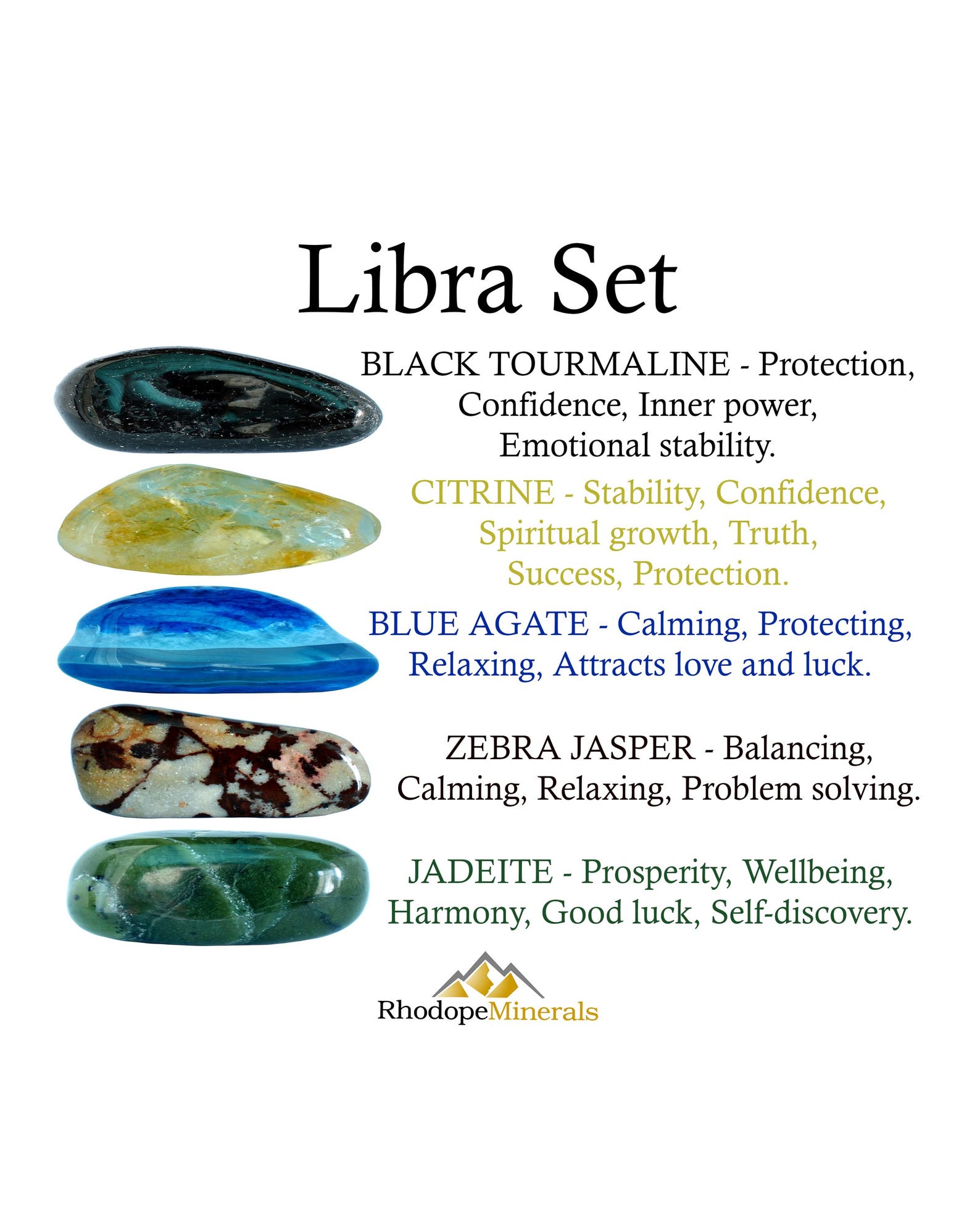 Libra Crystals Set, Libra Crystal Set, Crystals for Libra, Crystals of ...
