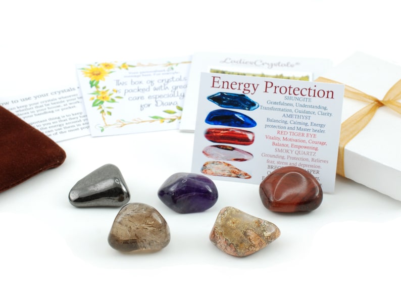 Energy Protection Crystal Set Energy Protection Shungite - Etsy