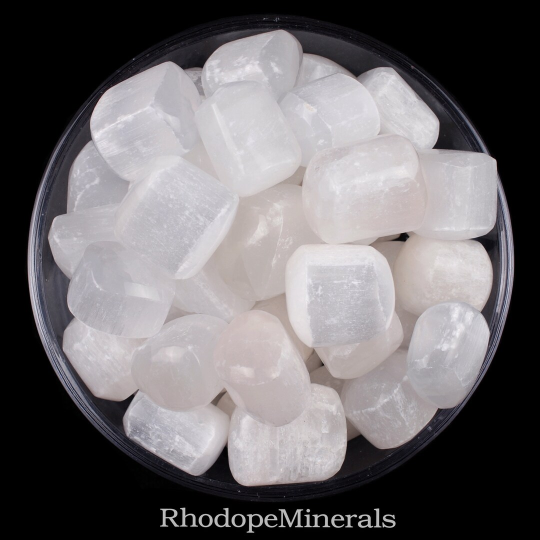 Selenite Tumbled Stone, Gift for Crystal Lovers, Natural White ...