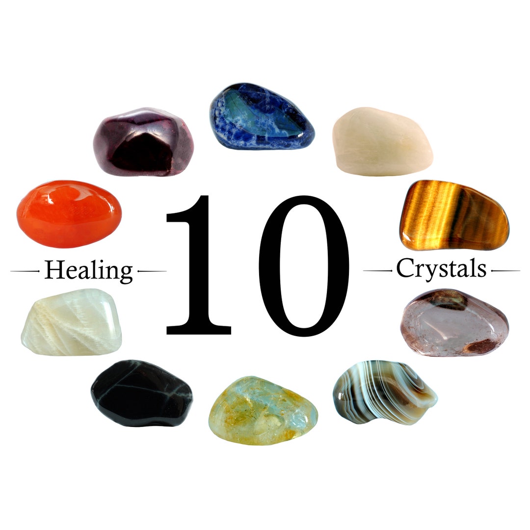 Set of 10 Healing Crystals, Crystals Set, Crystals Kit, Healing ...