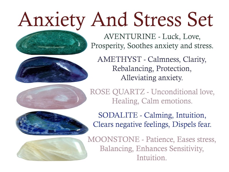 Anxiety and Stress Crystals Set Anxiety and Stress Gift - Etsy