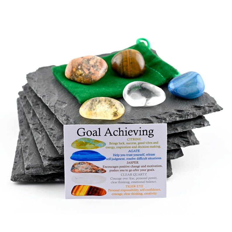 Goal Achieving Crystals Set, Success and Focus, Gift for Crystal Lovers ...