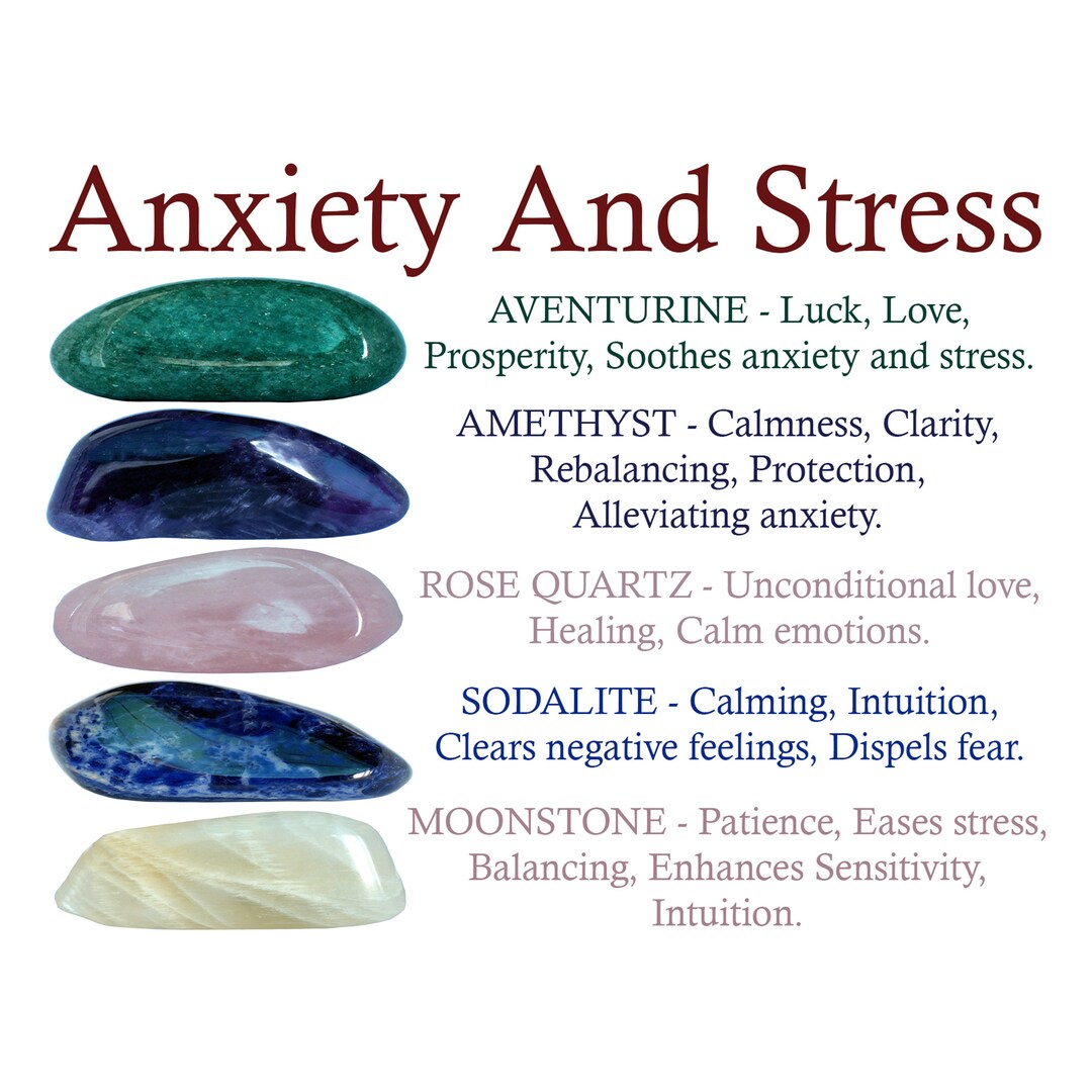 Anxiety and Stress Crystals Set, Anxiety and Stress, Gift, Crystals ...