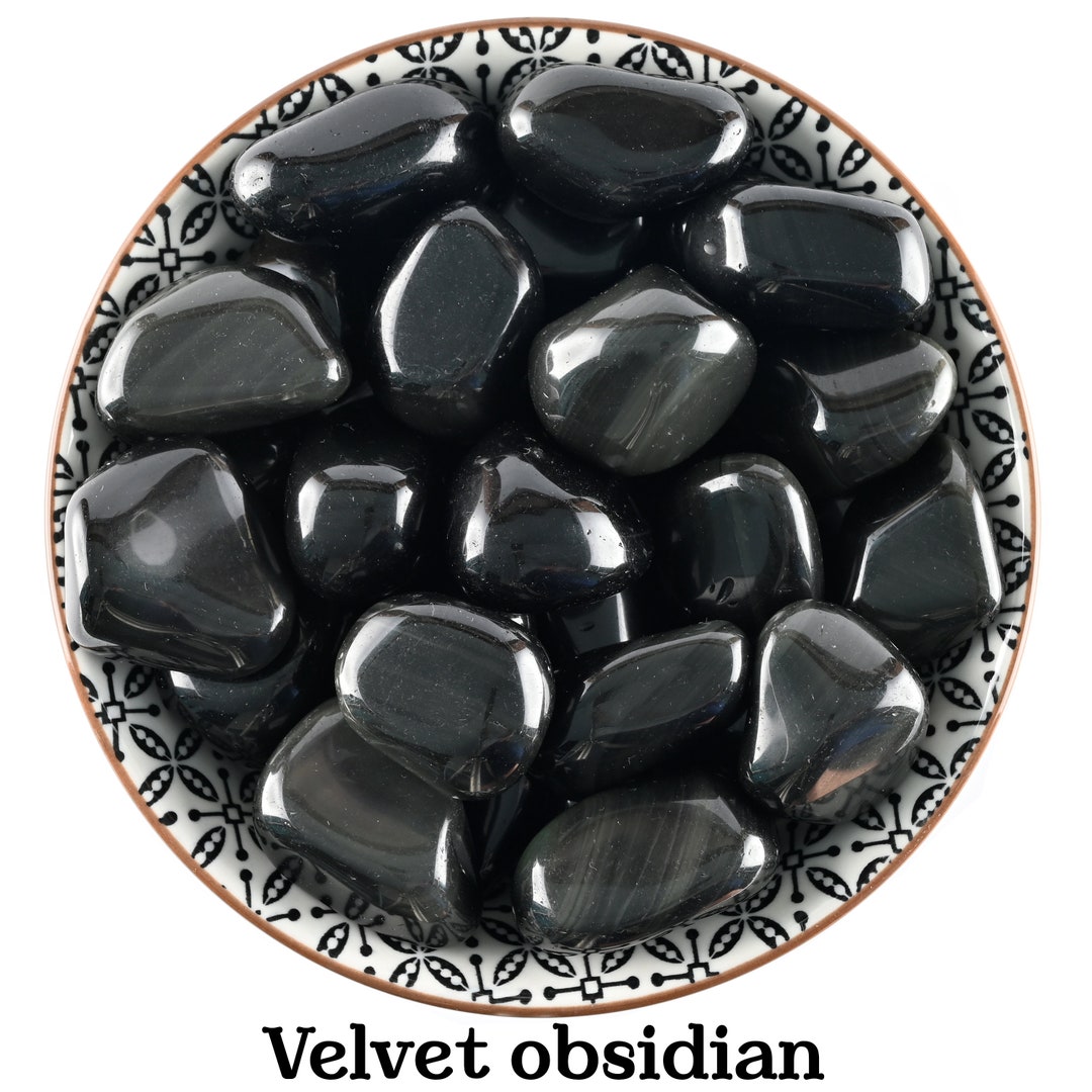 Velvet Obsidian Tumbled Stone, Obsidian, Tumbled Crystals, Zodiac Signs ...
