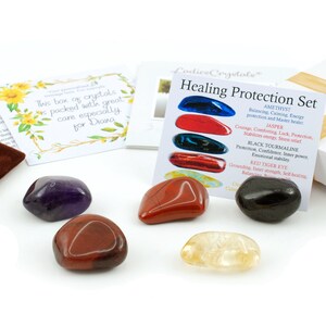 Healing Protection Crystals Set Healing Protection - Etsy