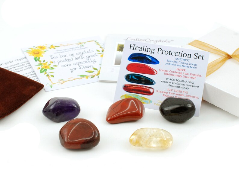 Healing Protection Crystals Set Healing Protection - Etsy