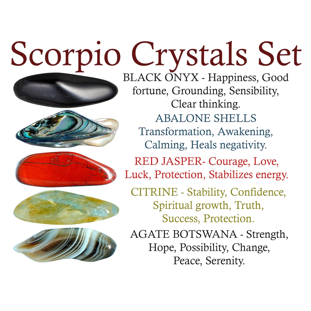 Scorpio Crystals Set, Scorpio Crystal Set, Crystals for Scorpio ...