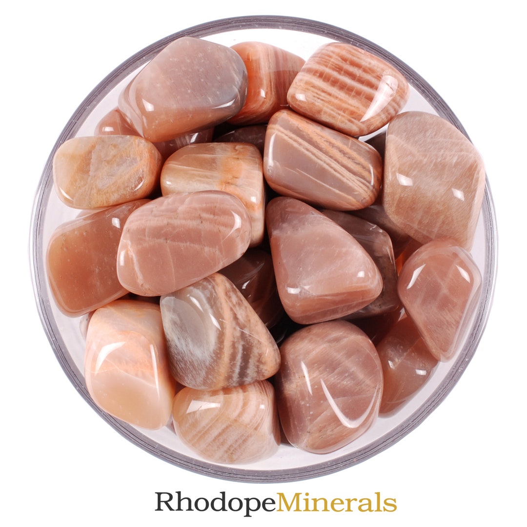 Peach Moonstone Tumbled Stone, Peach Moonstone, Tumbled Stones ...