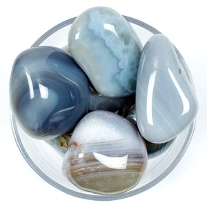 Grey Agate Tumbled Stone, Grey Agate, Tumbled Stones, Giant Agate ...