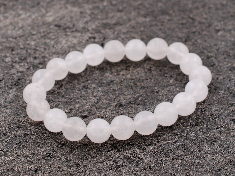 Milky Quartz Bracelet Snow Quartz Bracelet 8mm Beads - Etsy