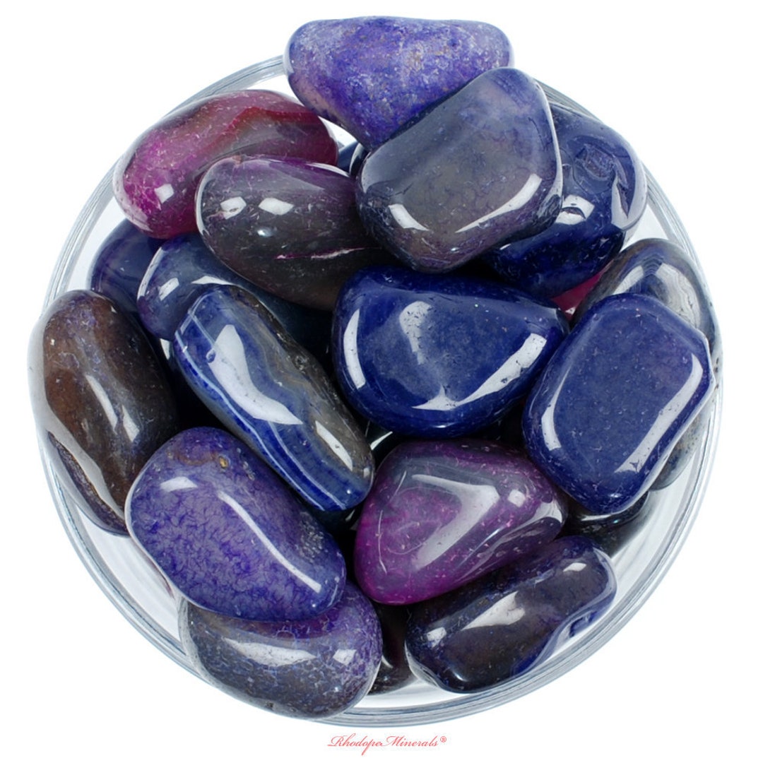 Purple Agate Tumbled Stone Purple Agate Tumbled Stones - Etsy