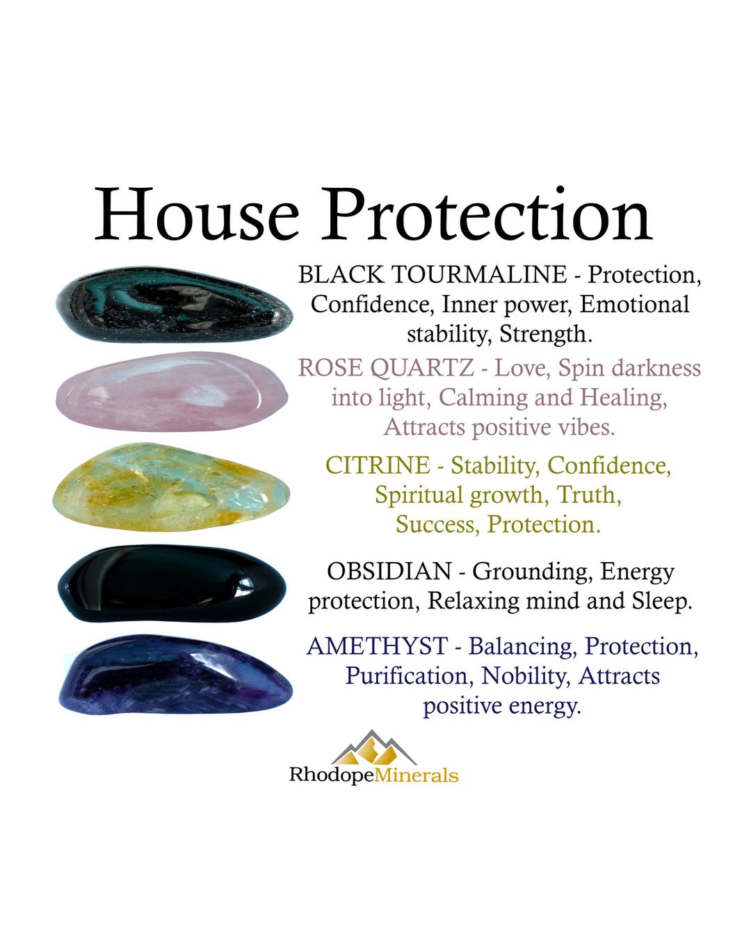 House Protection Crystal Set, House Protection Crystals, Crystals for ...