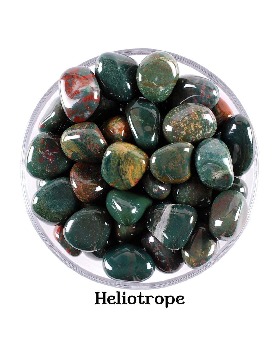 Heliotrope Tumbled Stone, Gift for Crystal Lovers, Natural Bloodstone ...