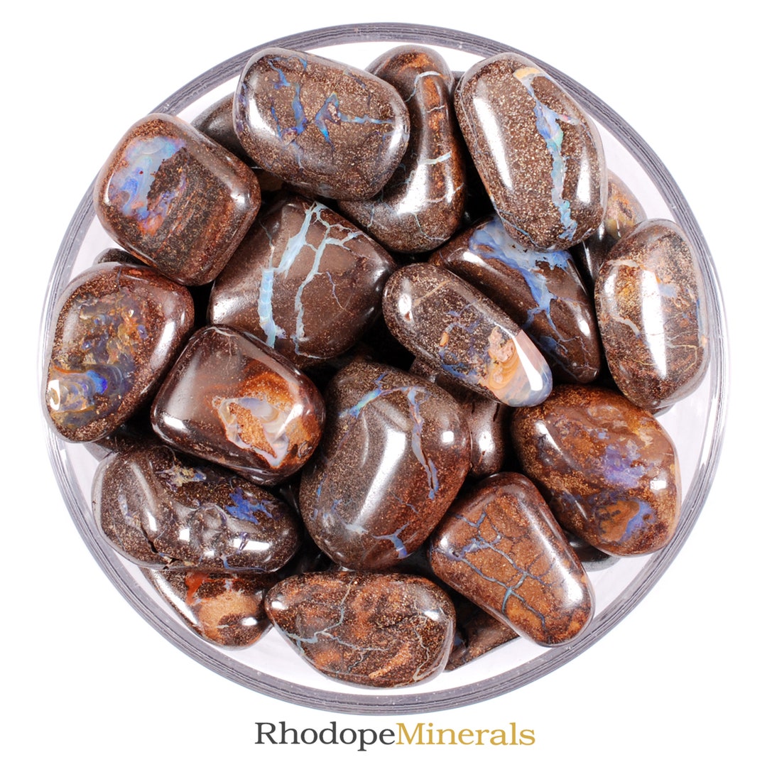 RARE! Boulder Opal Tumbled Stone, Boulder Opal, Tumbled Stones, Opal ...