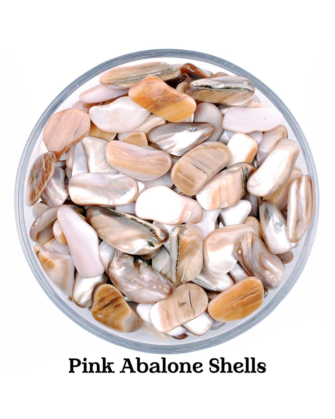 Set of 5 Pink Abalone Shells, Bulk Sea Glass Decor, Natural Iridescent ...