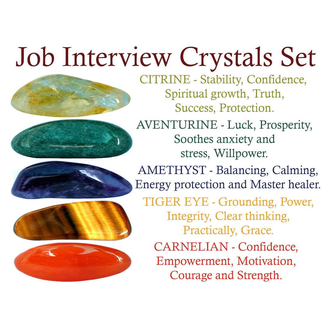 Job Interview Crystals Set, Job Interview Crystal Set, Crystals for Job ...