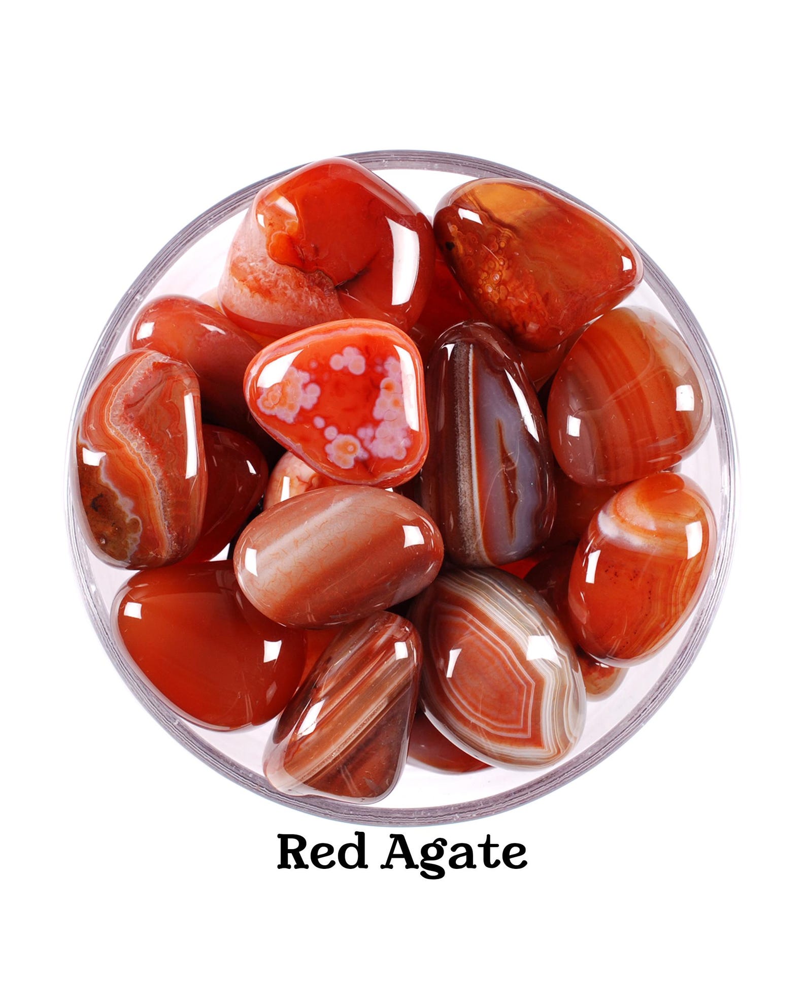 One XL Red Agate Tumbled Stone, Red Agate Tumbled Stones, Tumbled ...