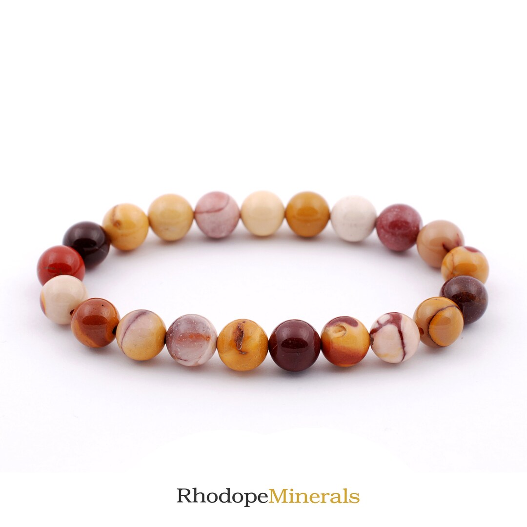 Mookaite Jasper Bracelet, Mookaite Bracelet 8 Mm Beads, Mookaite ...