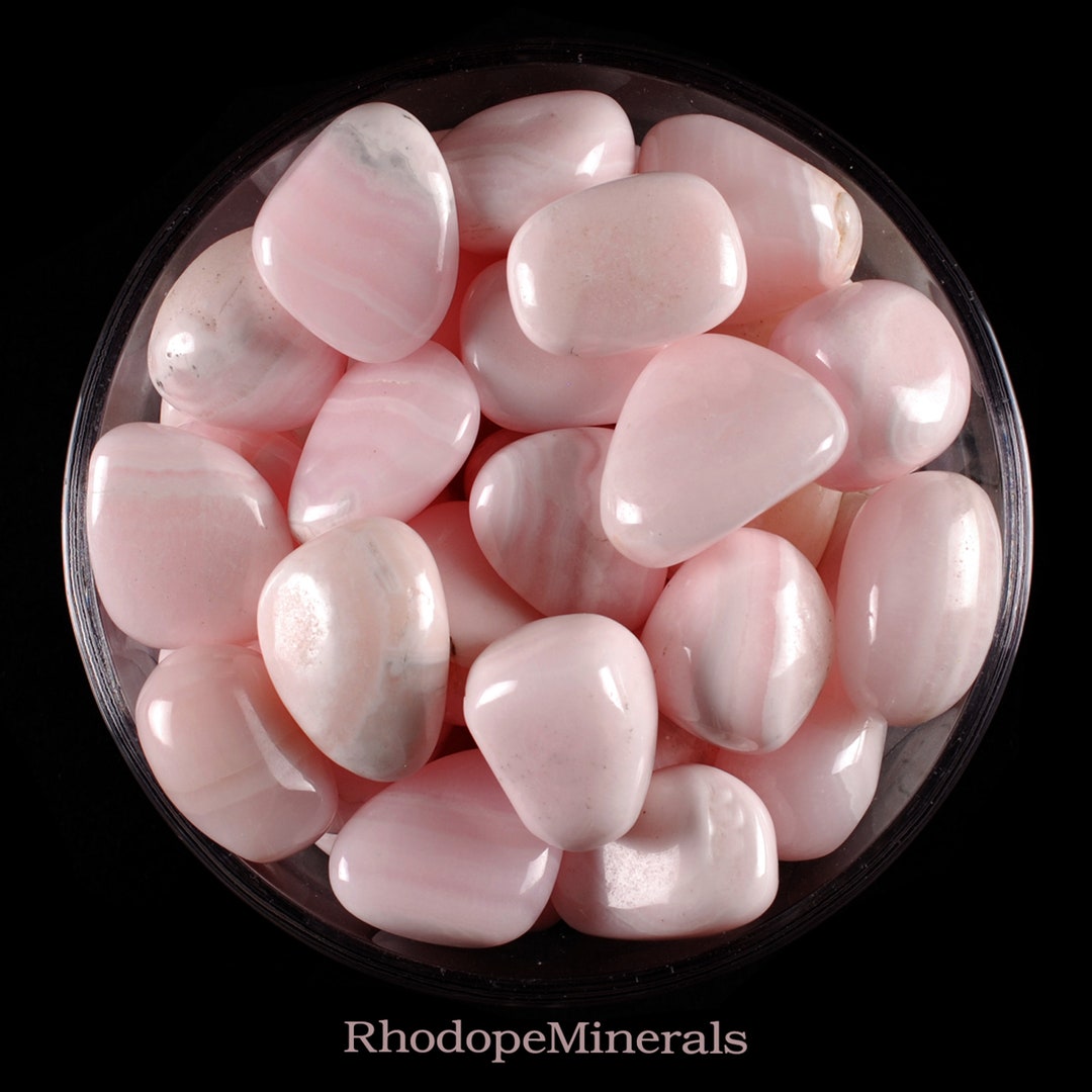 Mangano Calcite Tumbled Stone, Mangano Calcite, Tumbled Stones, Pink ...