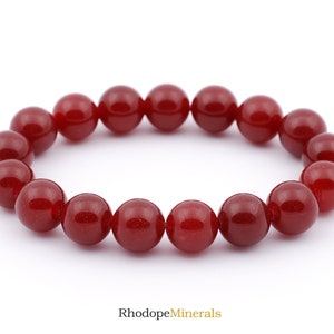 Dark Red Agate Bracelet Dark Red Agate Bracelets 10 Mm Beads - Etsy