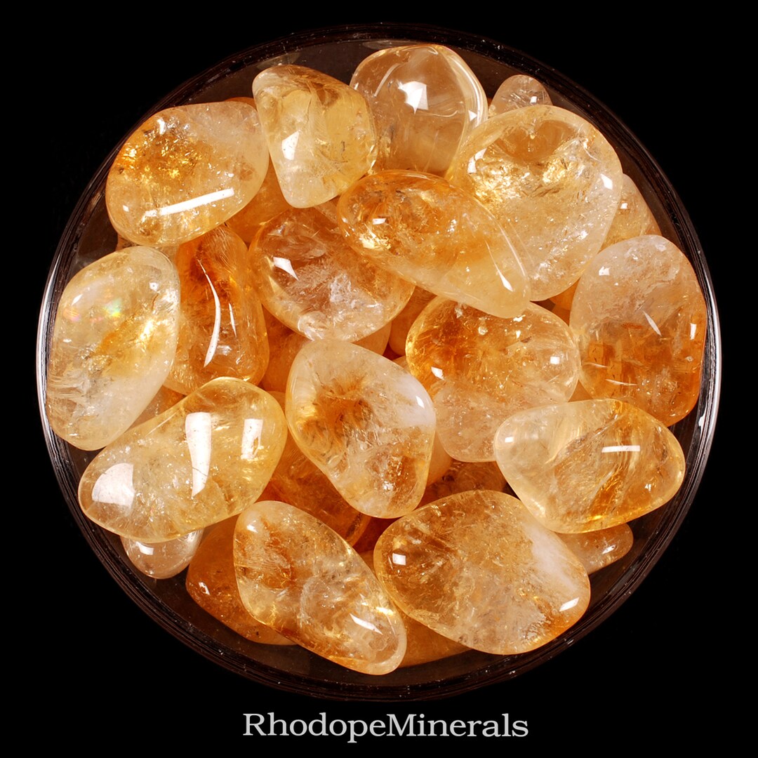 Citrine Tumbled Stone, Abundance, Joy and Manifestation Crystal, Solar ...
