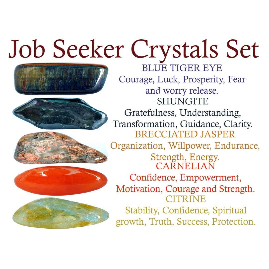 Job Seeker Crystals Set, Job Seeker, Crystal Set, Blue Tiger Eye ...