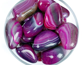 Pink Agate Tumbled Stone, Pink Agate, Tumbled Stones, Agate, Stones ...