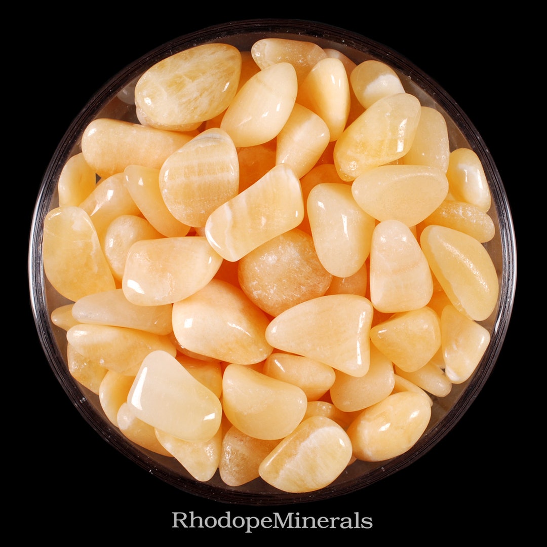 Orange Calcite Tumbled Stone, Orange Calcite, Tumbled Stones, Calcite ...