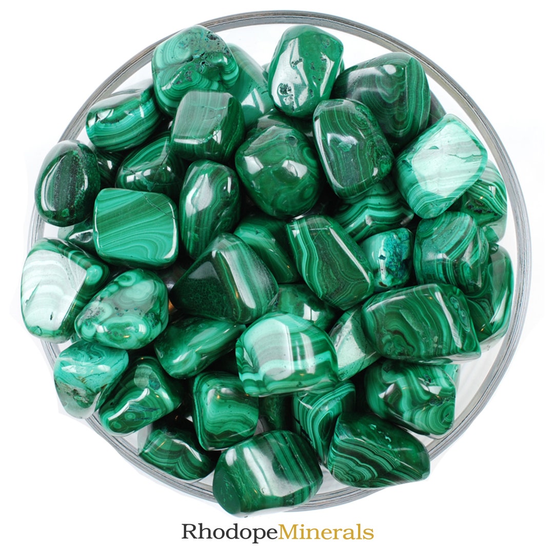 Malachit Trommelstein, Malachit, Trommelsteine, Steine, Kristalle, Felsen, Geschenke, Edelsteine ...