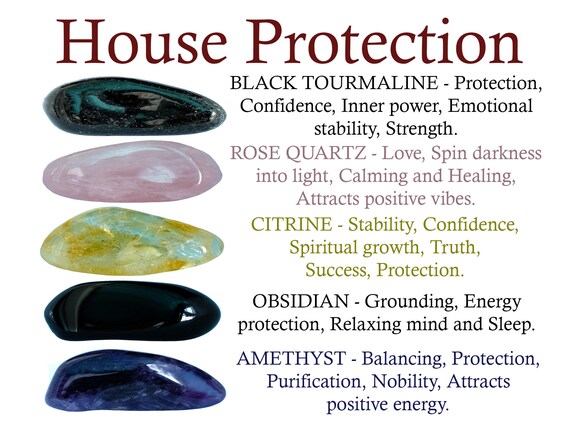 House Protection Crystal Set House Protection Crystals - Etsy UK