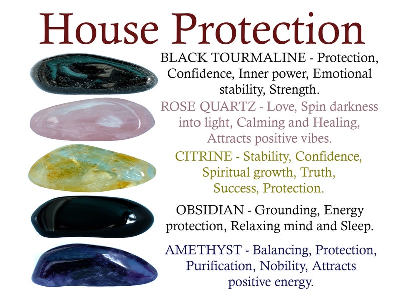 House Protection Crystal Set House Protection Crystals - Etsy