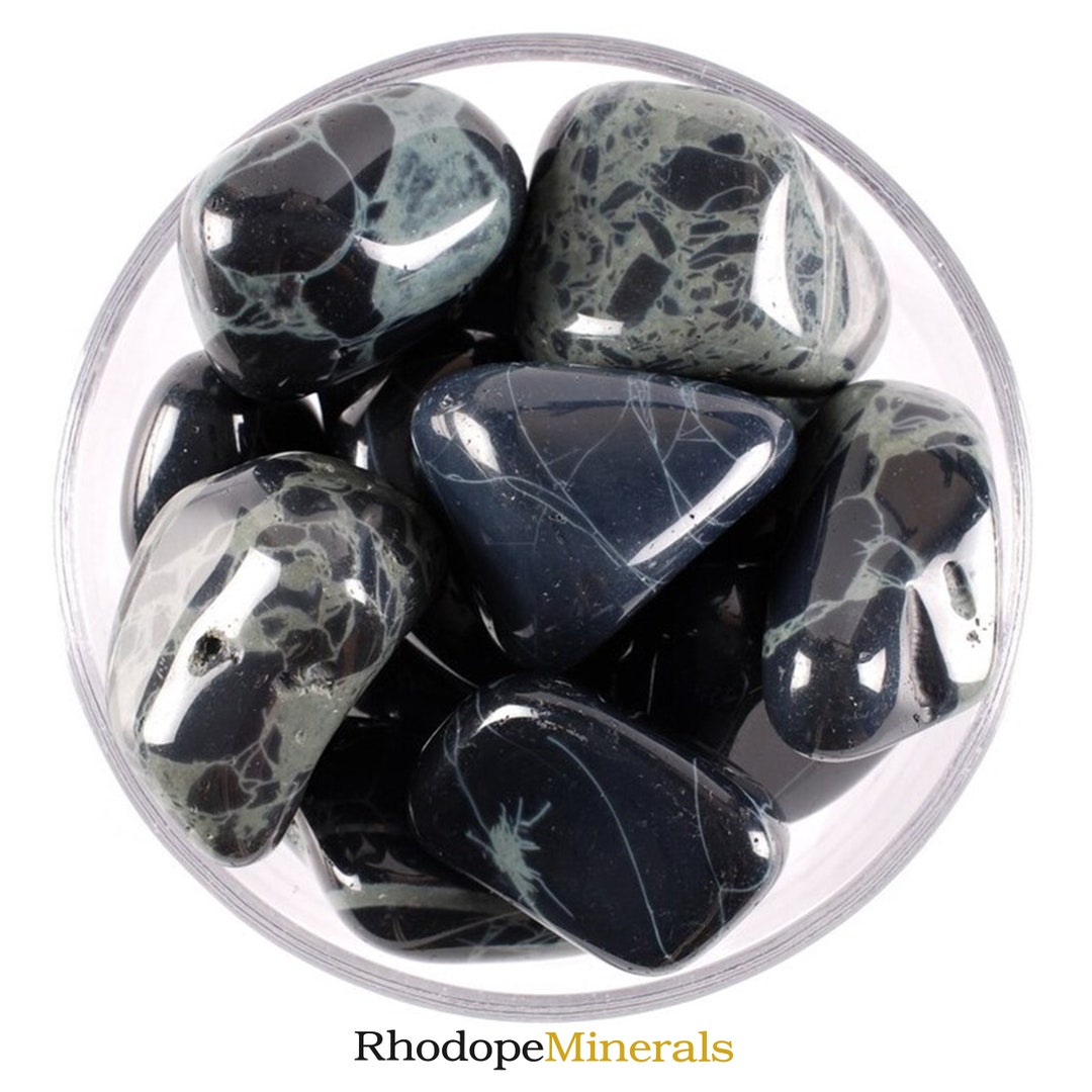 RARE! Obsidian Spider Web Tumbled Stone, Obsidian Spider Web, Tumbled ...
