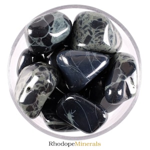 RARE! Obsidian Spider Web Tumbled Stone, Obsidian Spider Web, Tumbled ...
